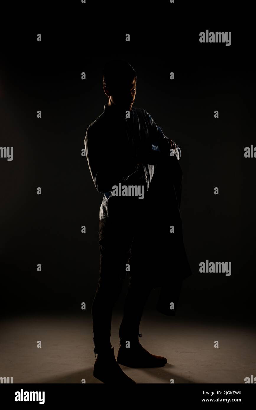 Tall dark handsome male model hi-res stock photography and images - Alamy