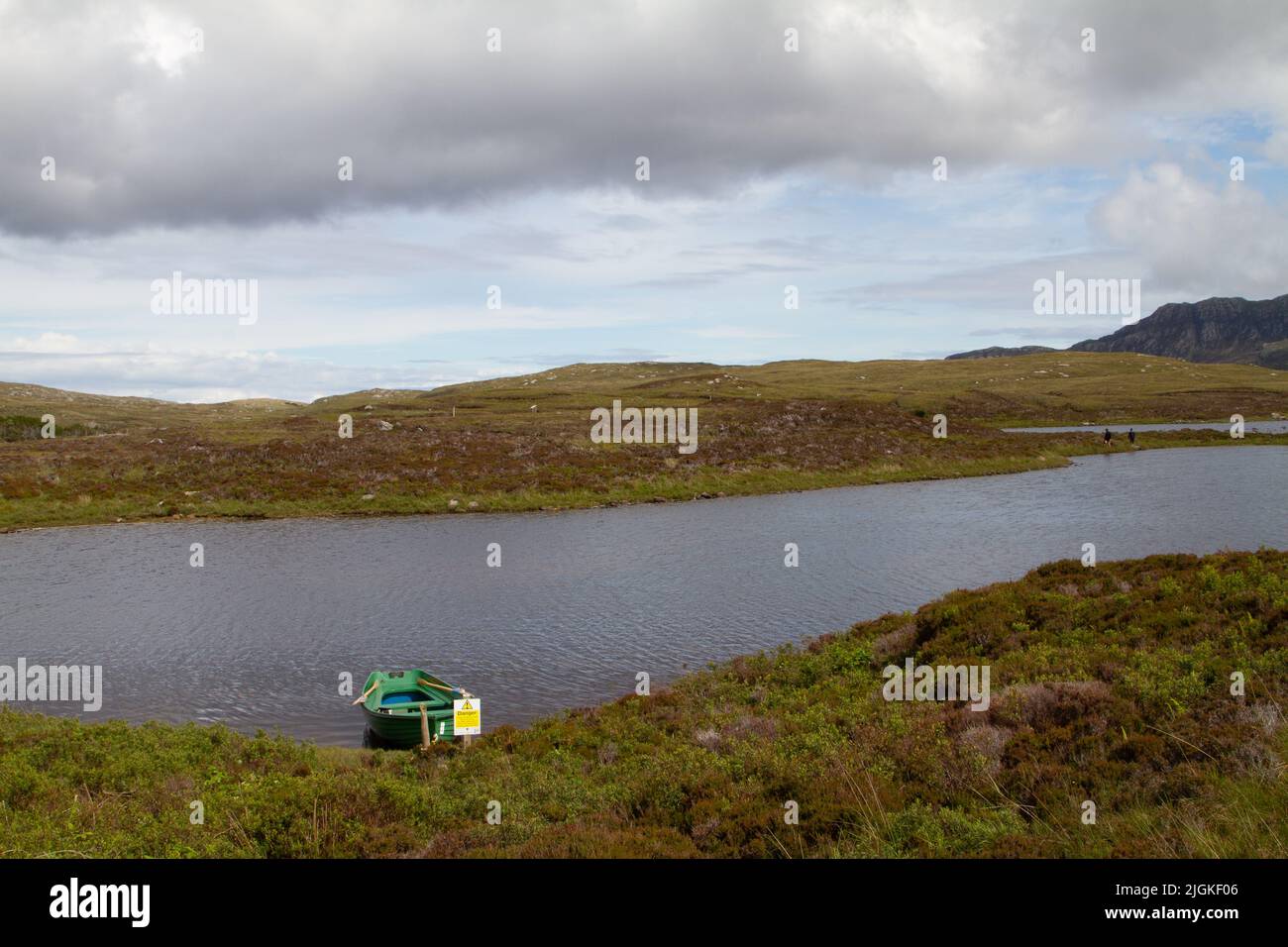 Rowing boat on Loch Druidibeag, South Uist, Outer Hebrides Stock Photo ...