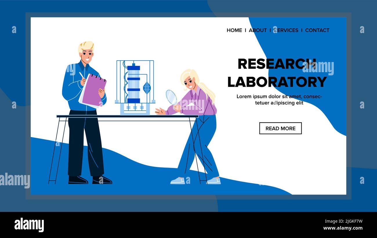 Research Laboratory Workers Work Together Vector Stock Vector Image ...