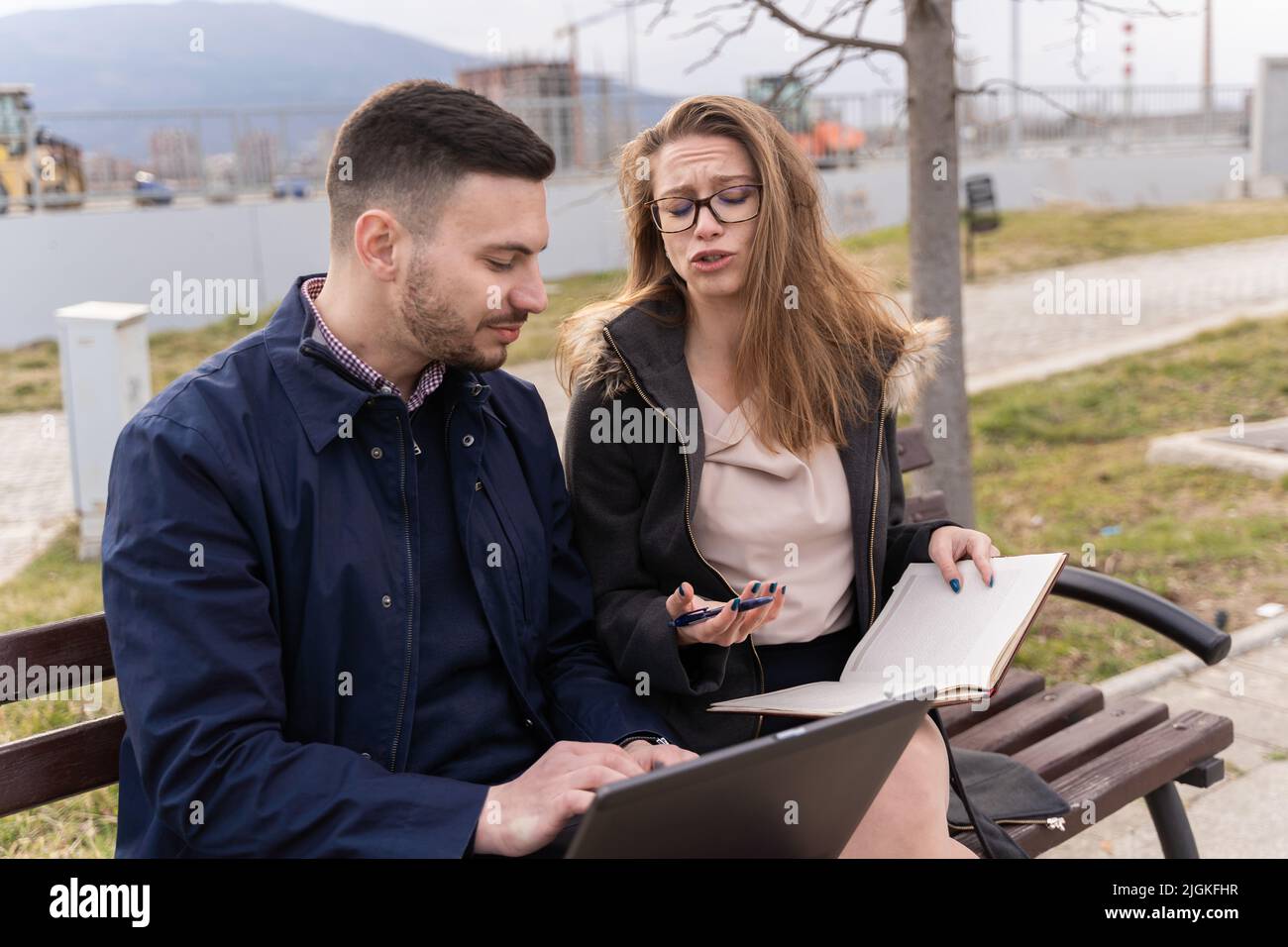 Group of young business people are having an argument Stock Photo - Alamy