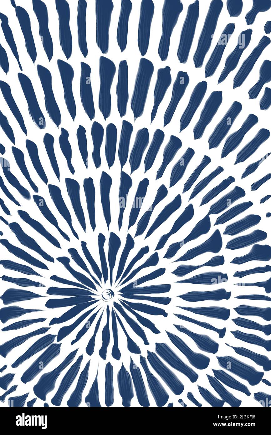 Abstract painting, navy blue patterns, modern minimalist lines wall ...