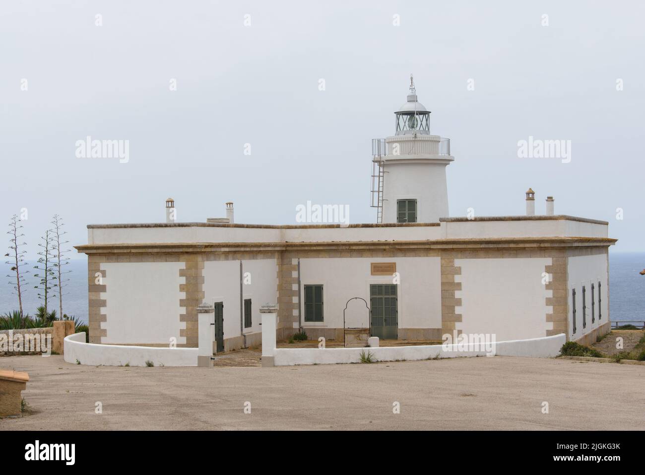 Lighthouse at Cap Blanc in Mallorca, Spain Stock Photo - Alamy