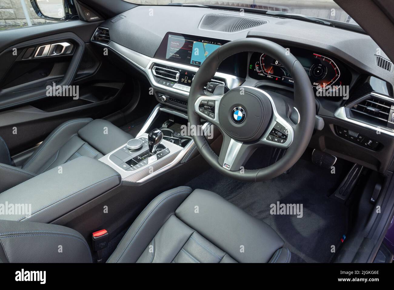 Hong Kong, China April 25 , 2022 : BMW M240i 2022 Interior April 25 ...