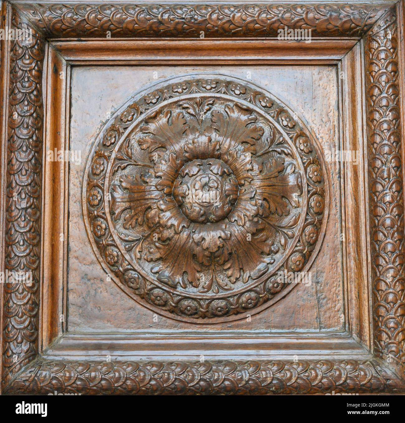 Ancient solid wood doors with hand-carved decorations by local artists ...