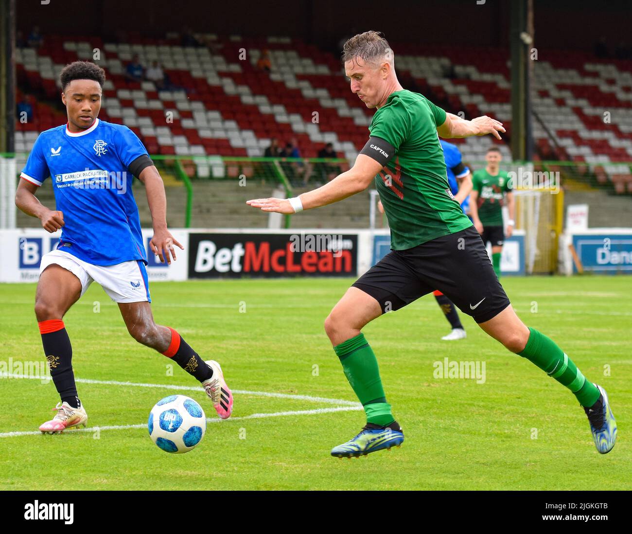 Marcus Kane in action, Glentoran Vs Rangers B, Pre-season Friendly, Bet ...
