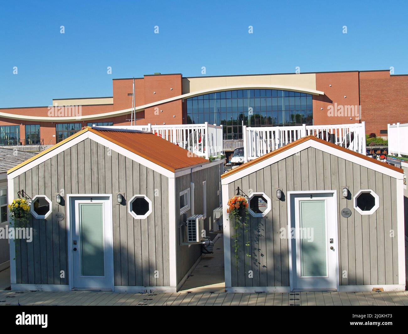 Floating cottages, Peake's Quay, Charlottetown, PEI Stock Photo - Alamy