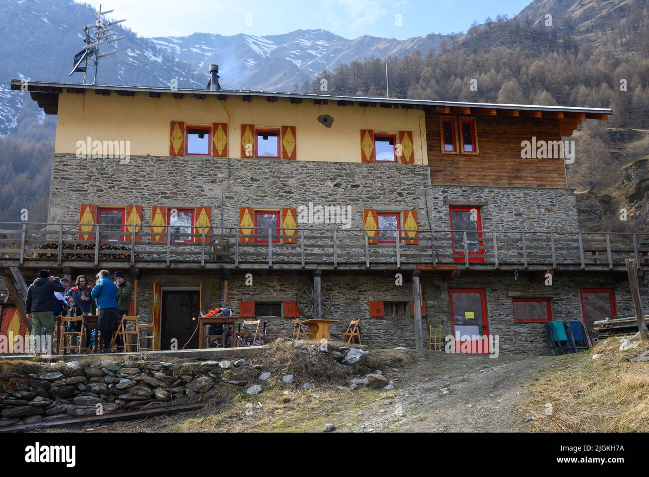 Bobbio Pellice-March 2022-Italy The splendid Willy Jervis refuge ...