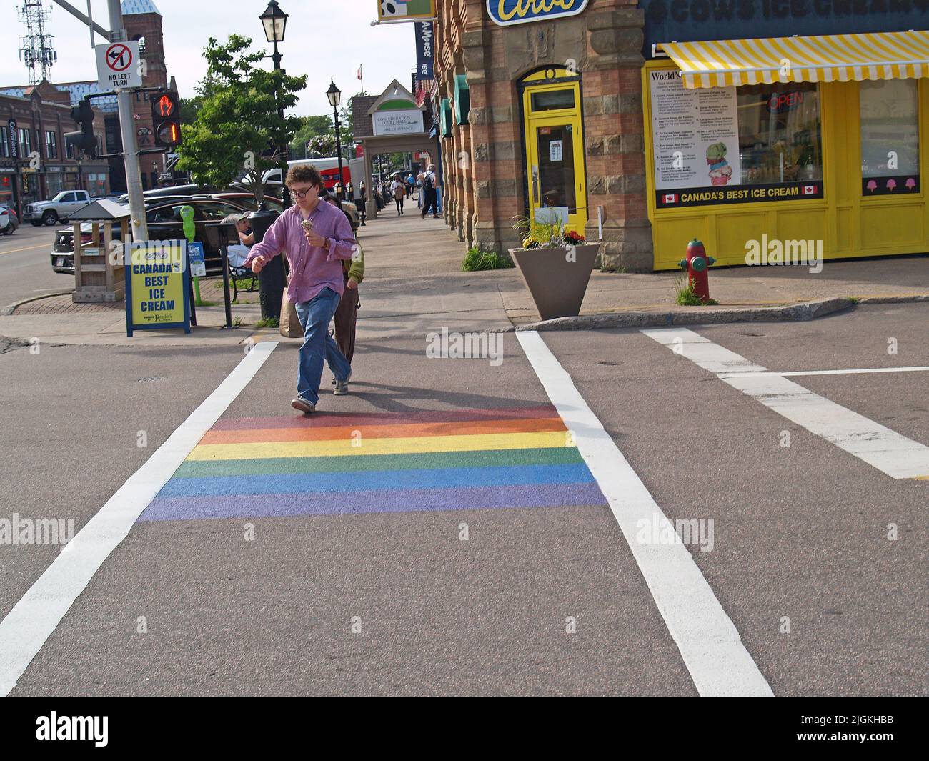 Crosswalk rainbow colors hi-res stock photography and images - Alamy