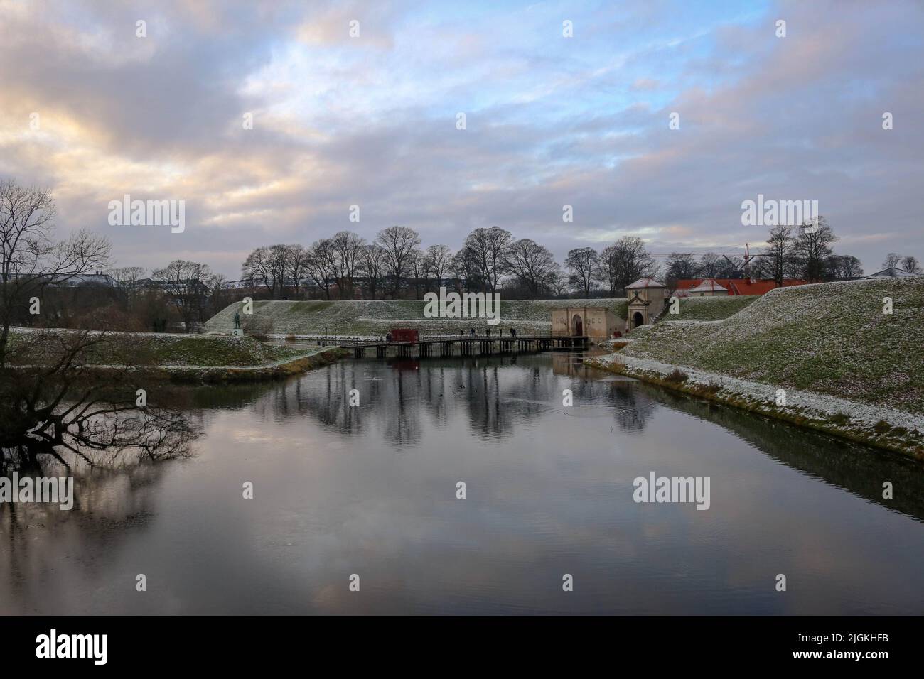 View of the King's Gate at Kastellet, a citadel in the city of ...