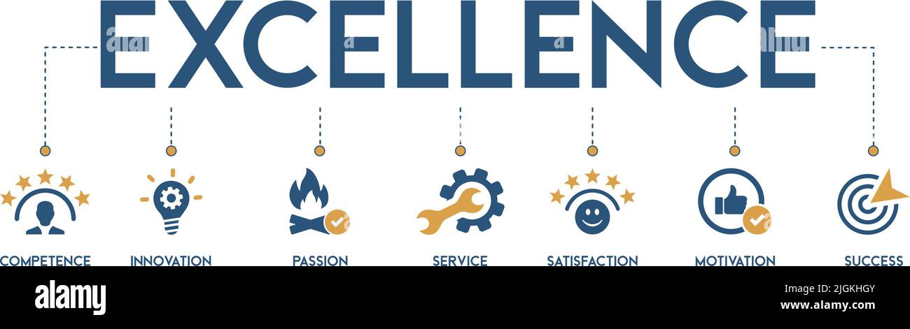 Banner of excellence vector illustration concept with the icon of ...