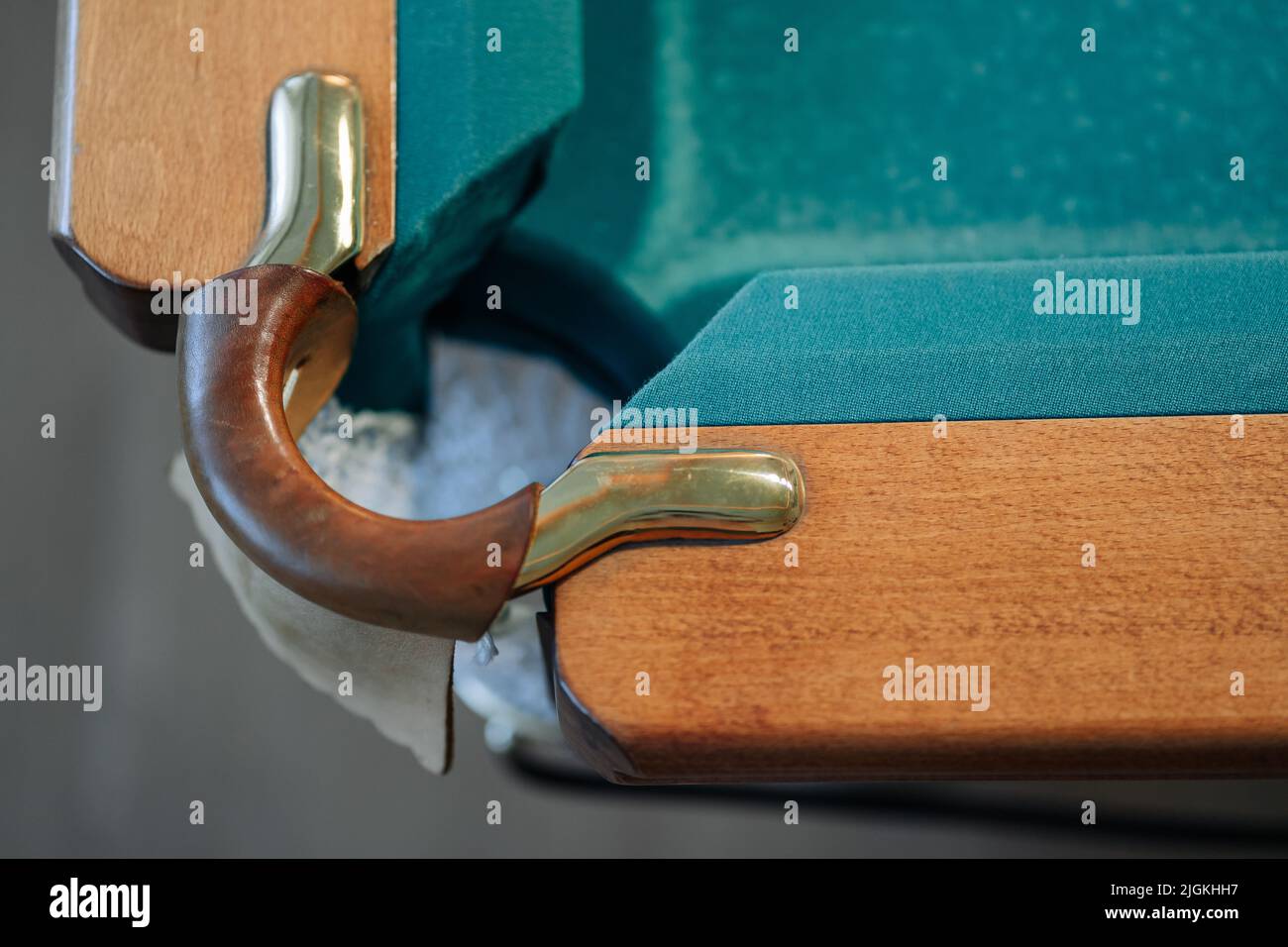 Billiard table with green surface and balls in the billiard club Stock ...