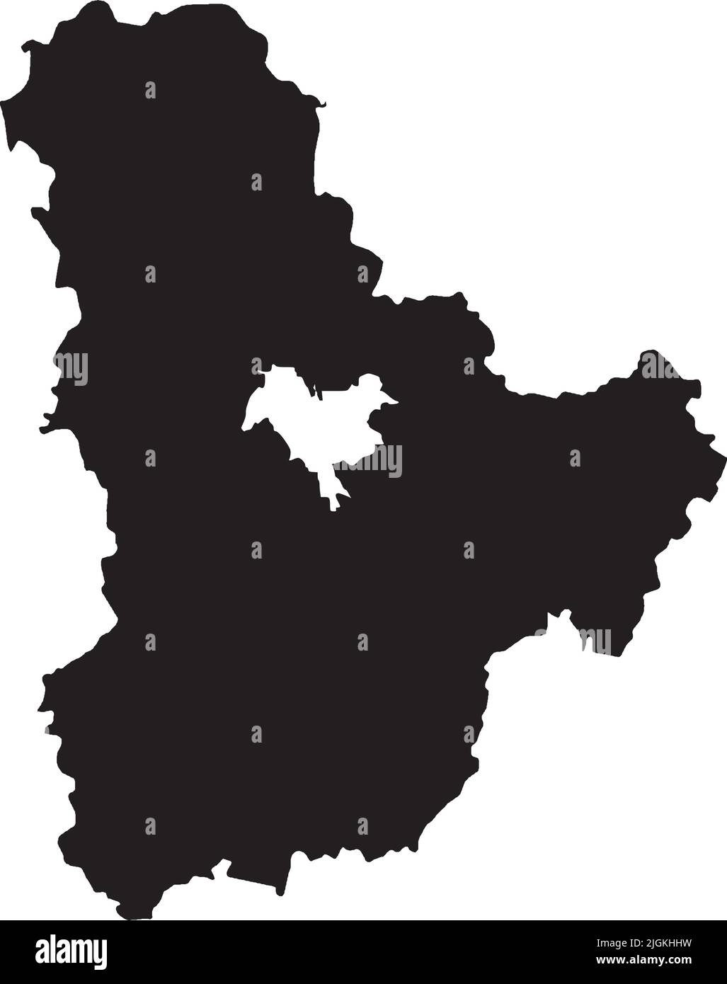 Black map of the KYIV OBLAST, UKRAINE Stock Vector Image & Art - Alamy