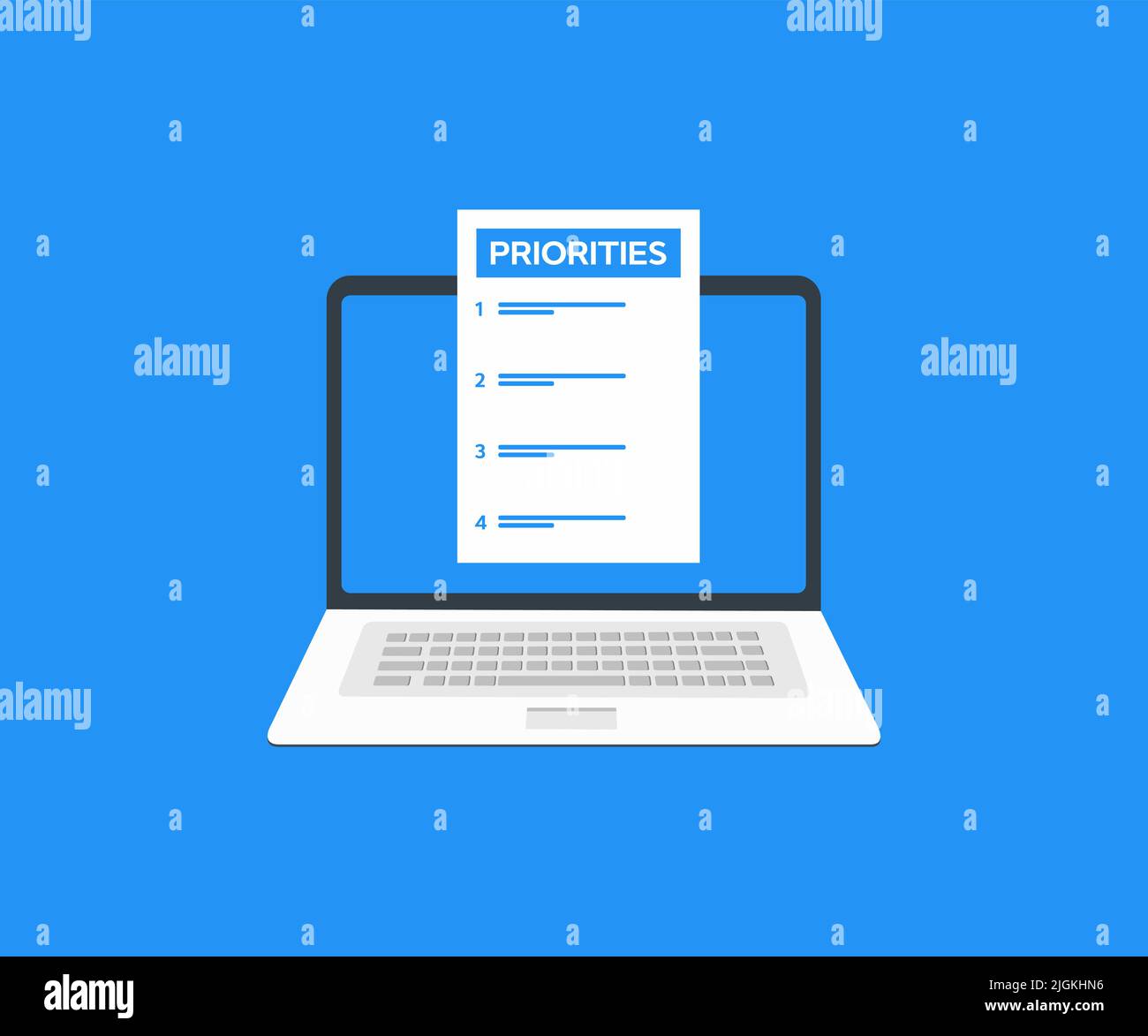 Laptop computer Priorities priority list business concept logo design ...