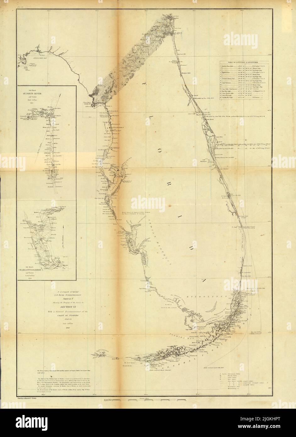 1860 florida map hi-res stock photography and images - Alamy