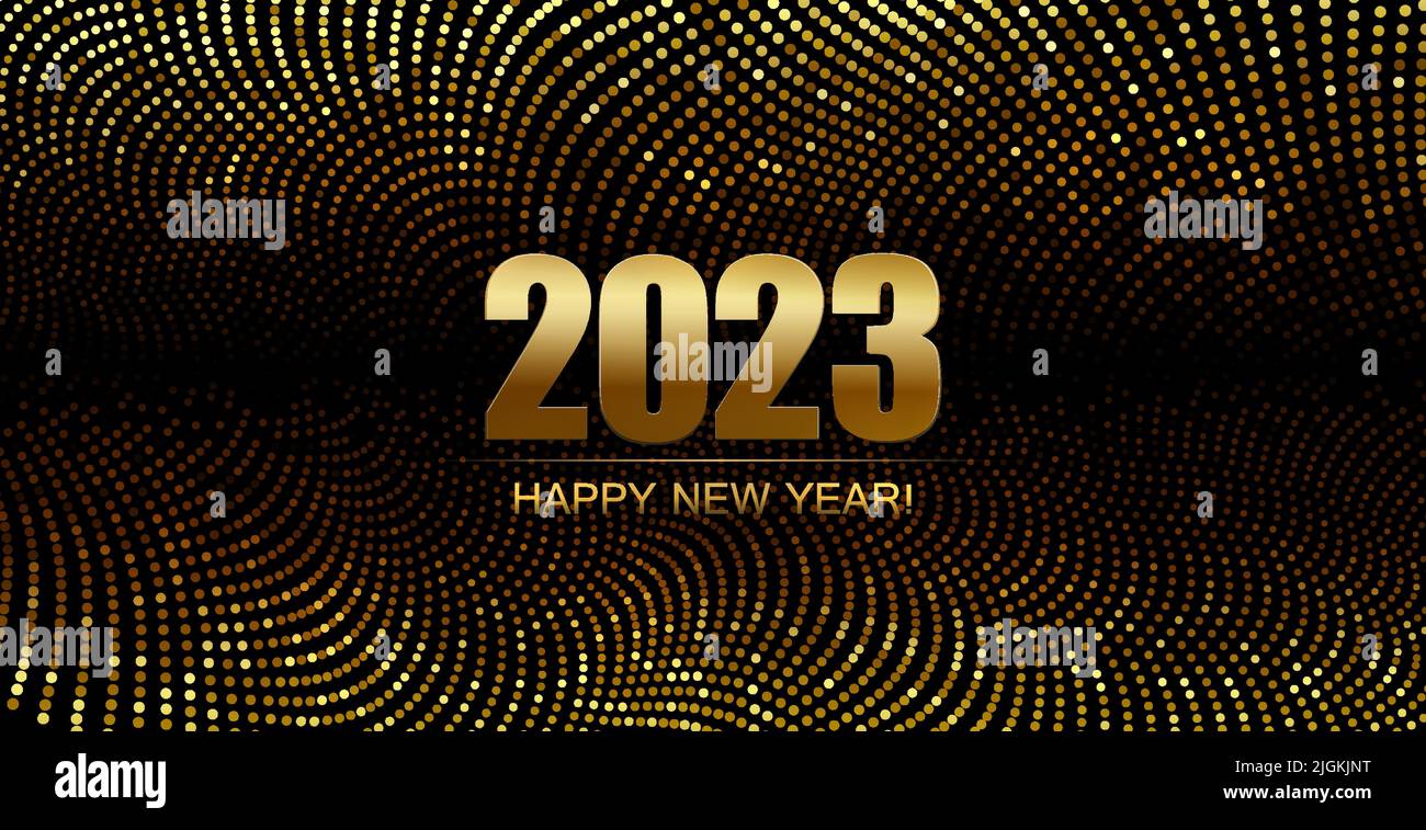 New year 2023 golden Stock Vector Images - Alamy