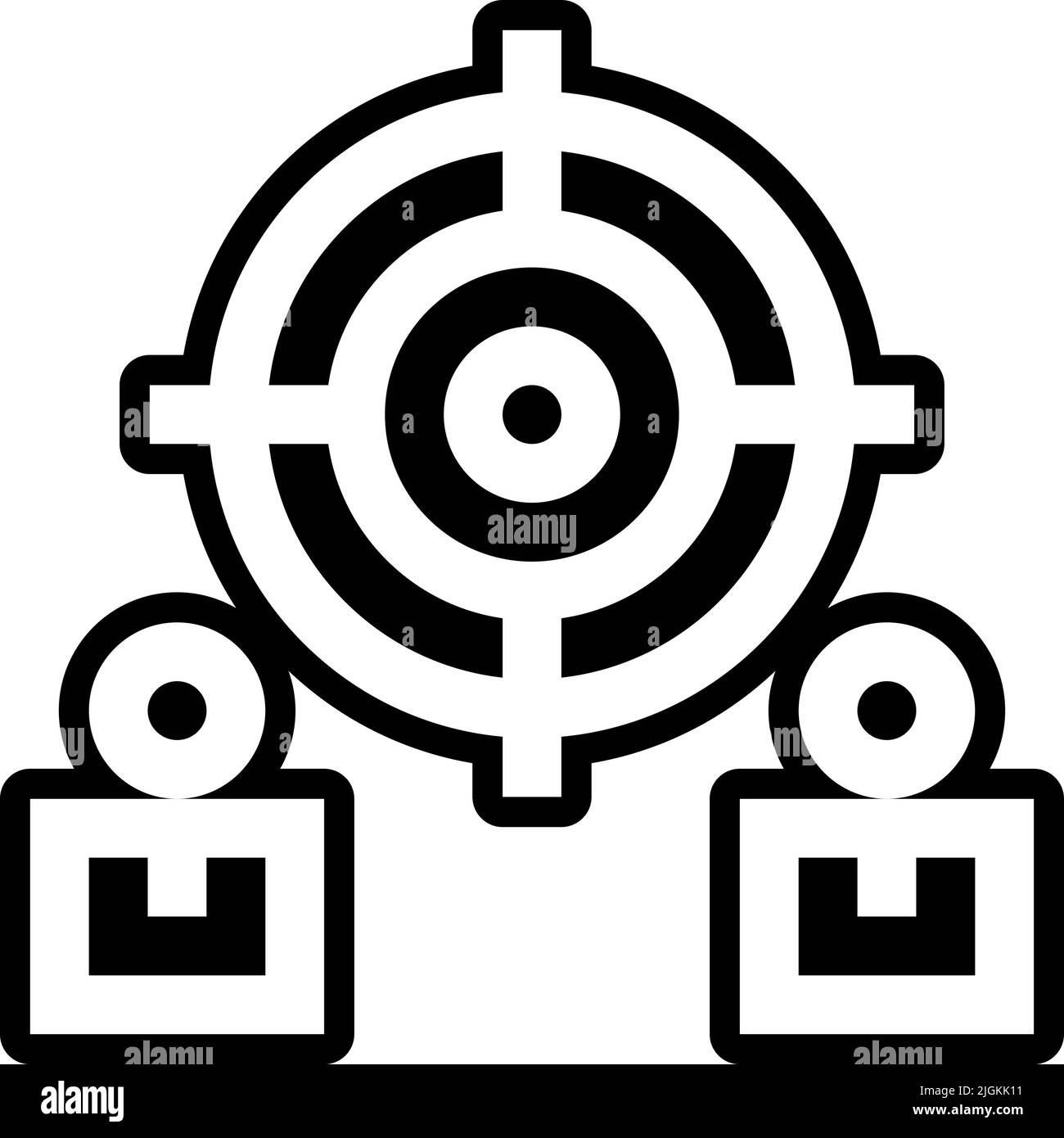 Goal achievement glyph icon Stock Vector Images - Alamy