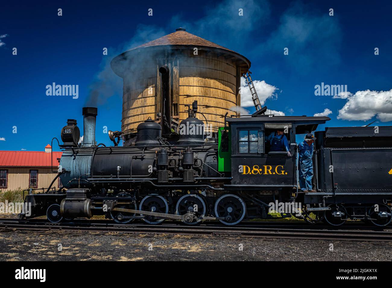 Steam locomotive in colorado railroad museum hi-res stock photography ...