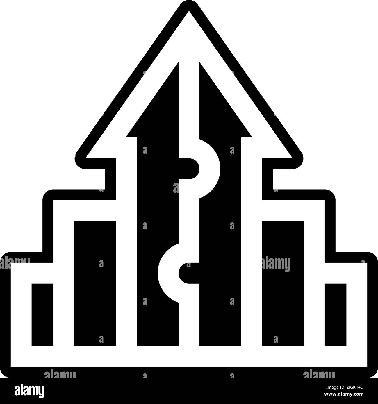 Marketing growth glyph icon Black and White Stock Photos & Images - Alamy