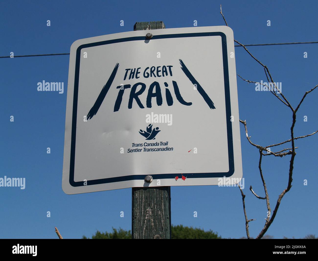 The Great Trail sign for Confederation Trail, Charlottetown Stock Photo ...