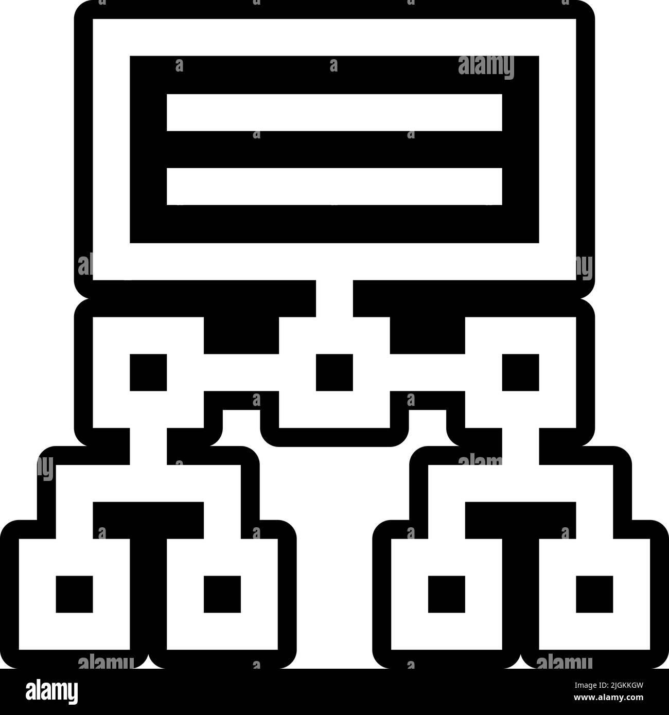 Hierarchical network diagram icon hi-res stock photography and images ...