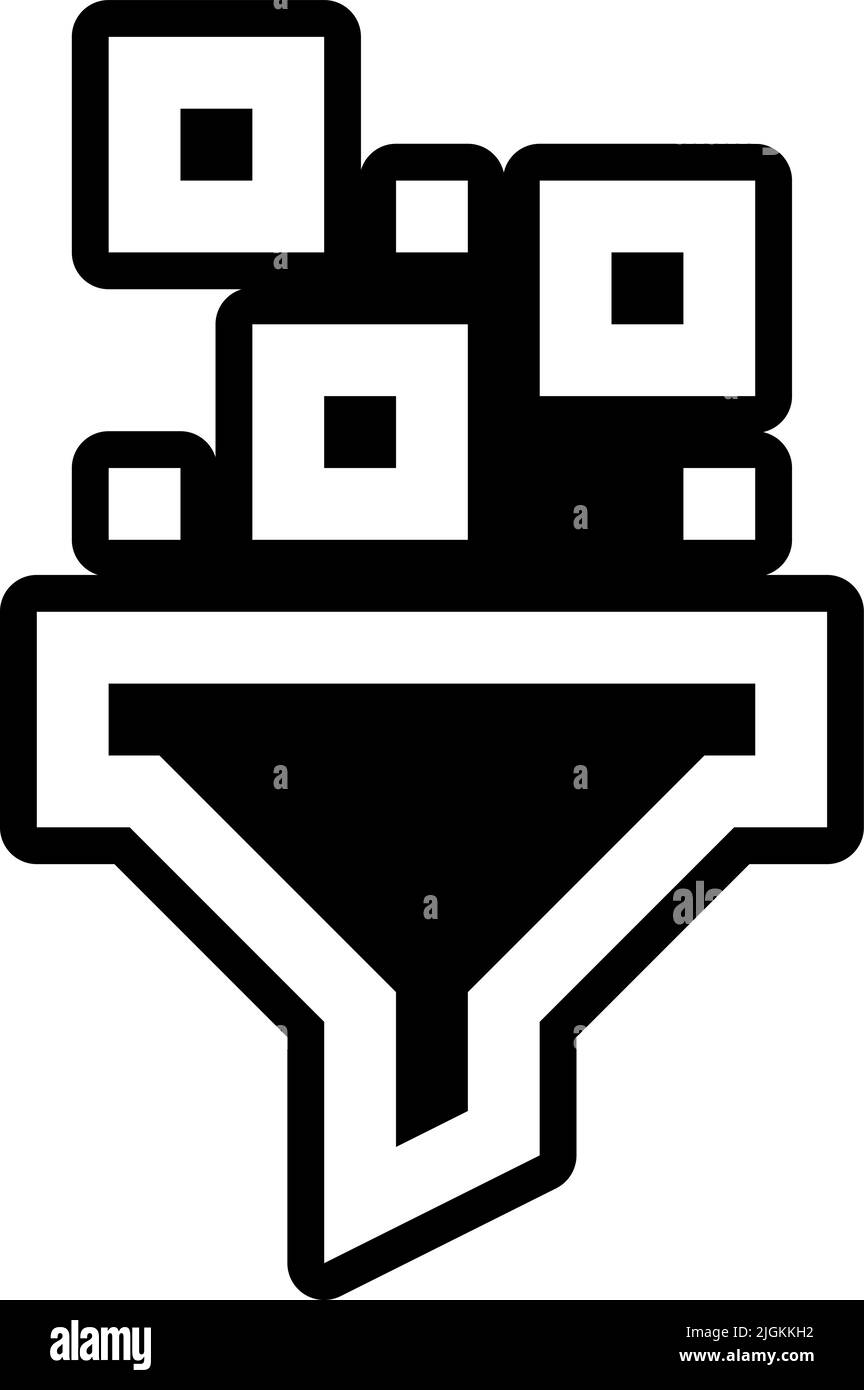 Air filter black glyph Stock Vector Images - Alamy