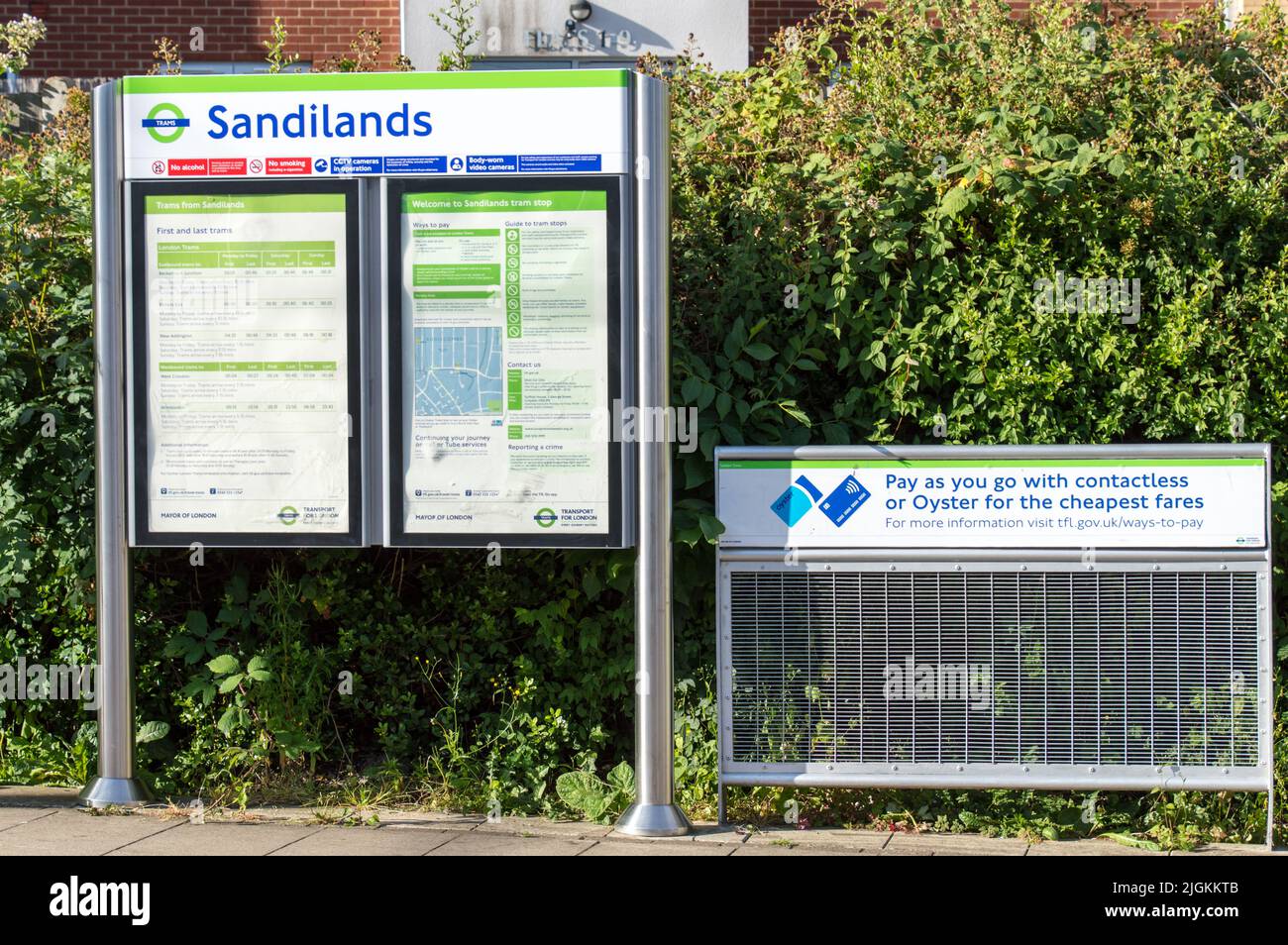 TFL Sandilands tram stop Stock Photo - Alamy