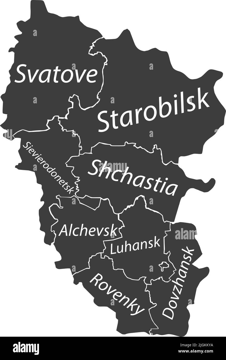 Luhansk outline vector Stock Vector Images - Alamy