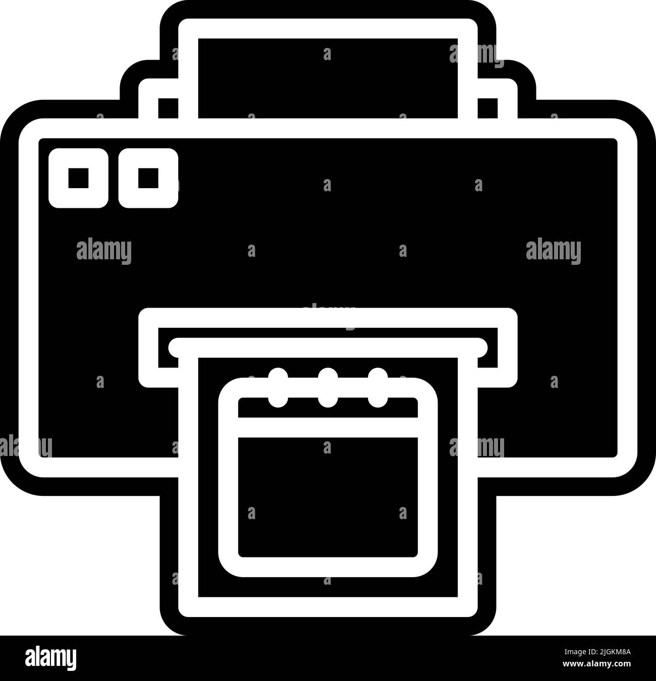 Printer office device glyph icon Stock Vector Images - Alamy