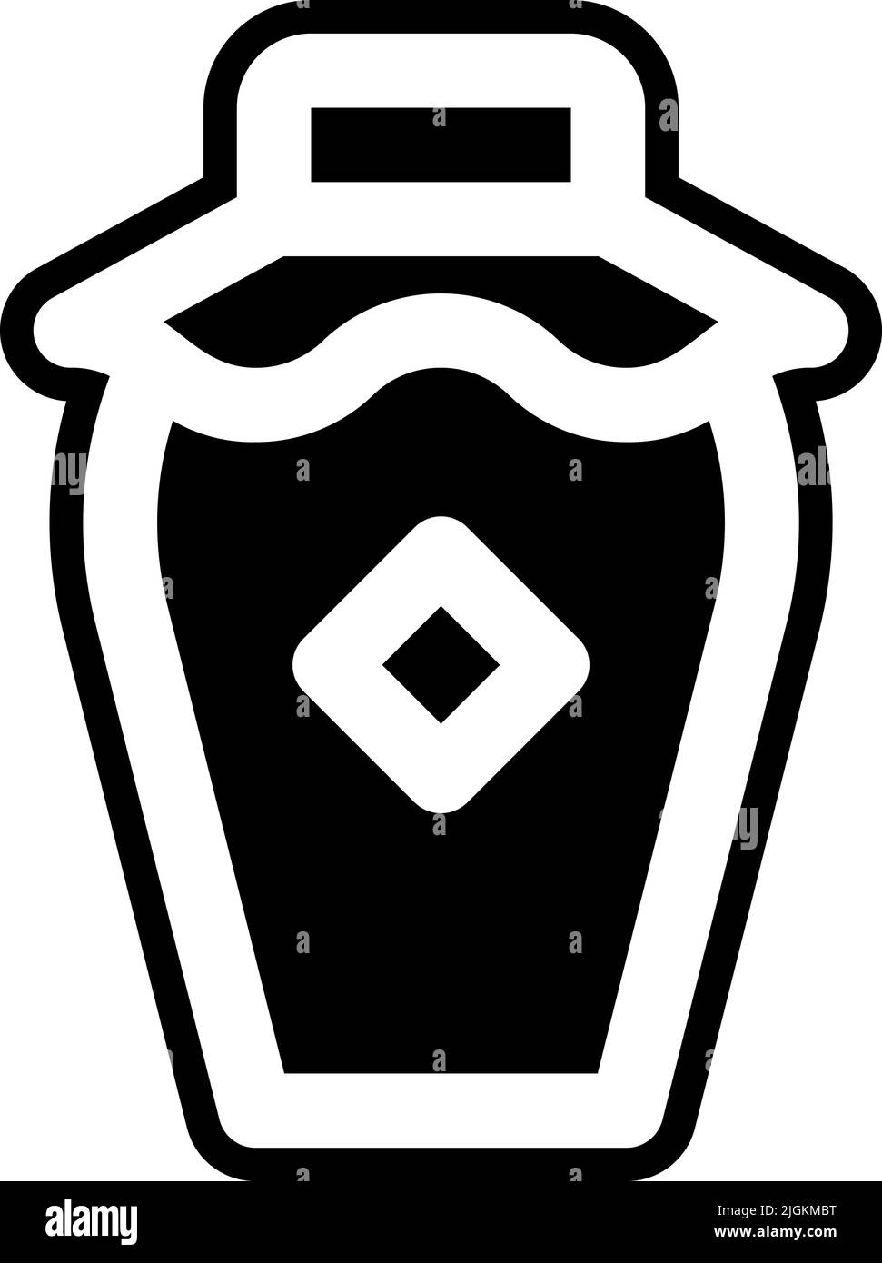 Jar jam icon flat Black and White Stock Photos & Images - Alamy