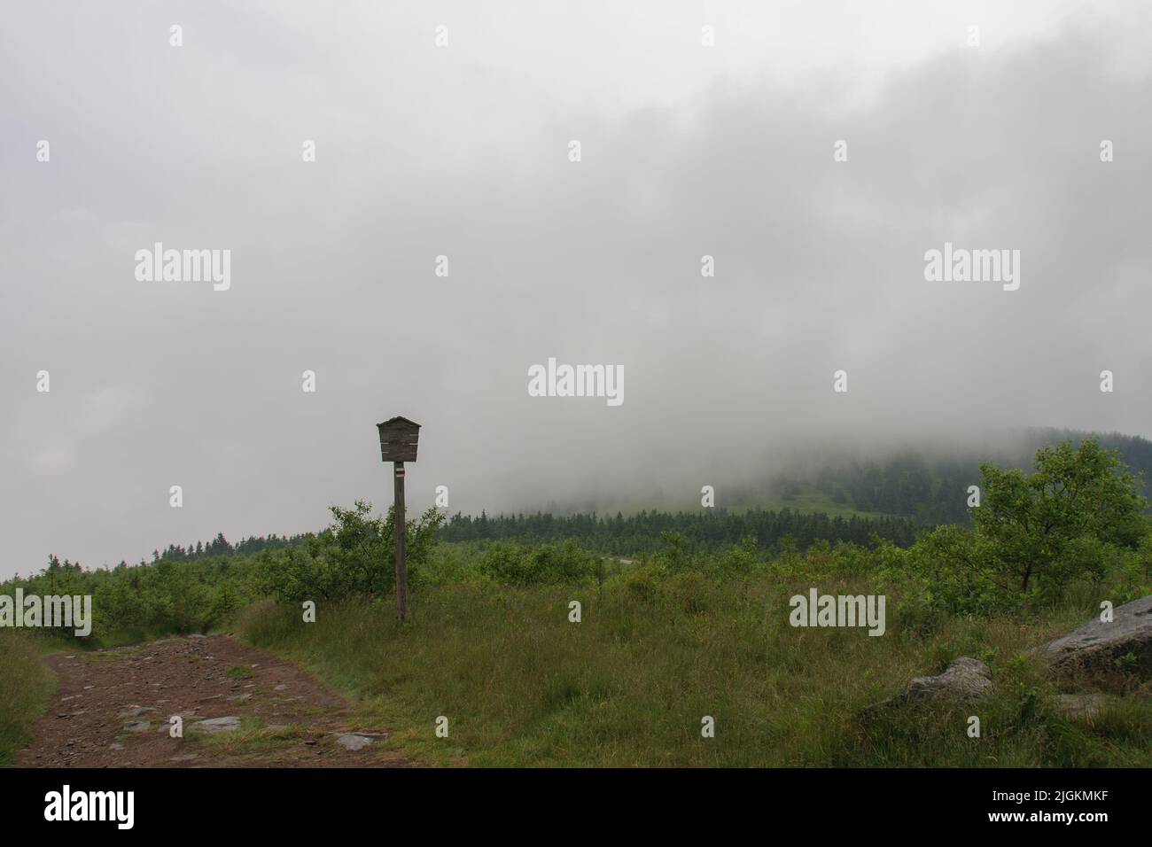 Mravenecnik hill , view from upper water reservoir of the pumped ...