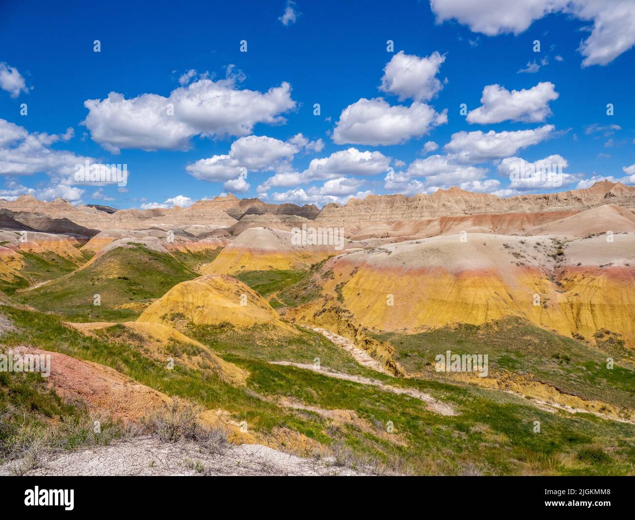 Yellow Mounds area of Badlands National Park in South Dakota USA Stock ...