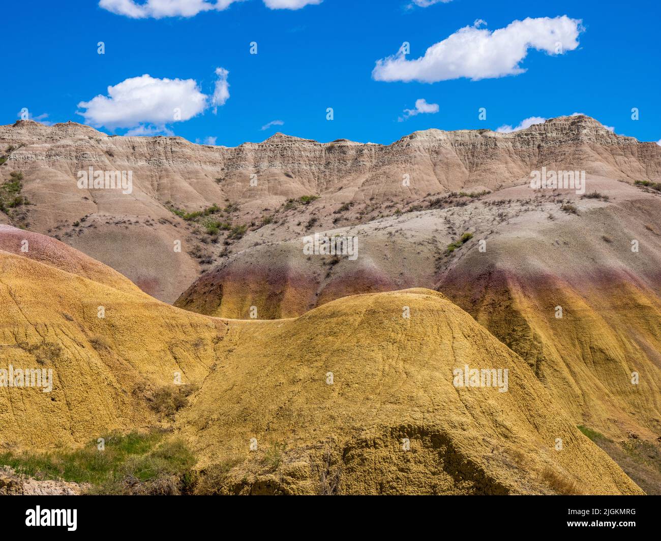 Yellow Mounds area of Badlands National Park in South Dakota USA Stock ...