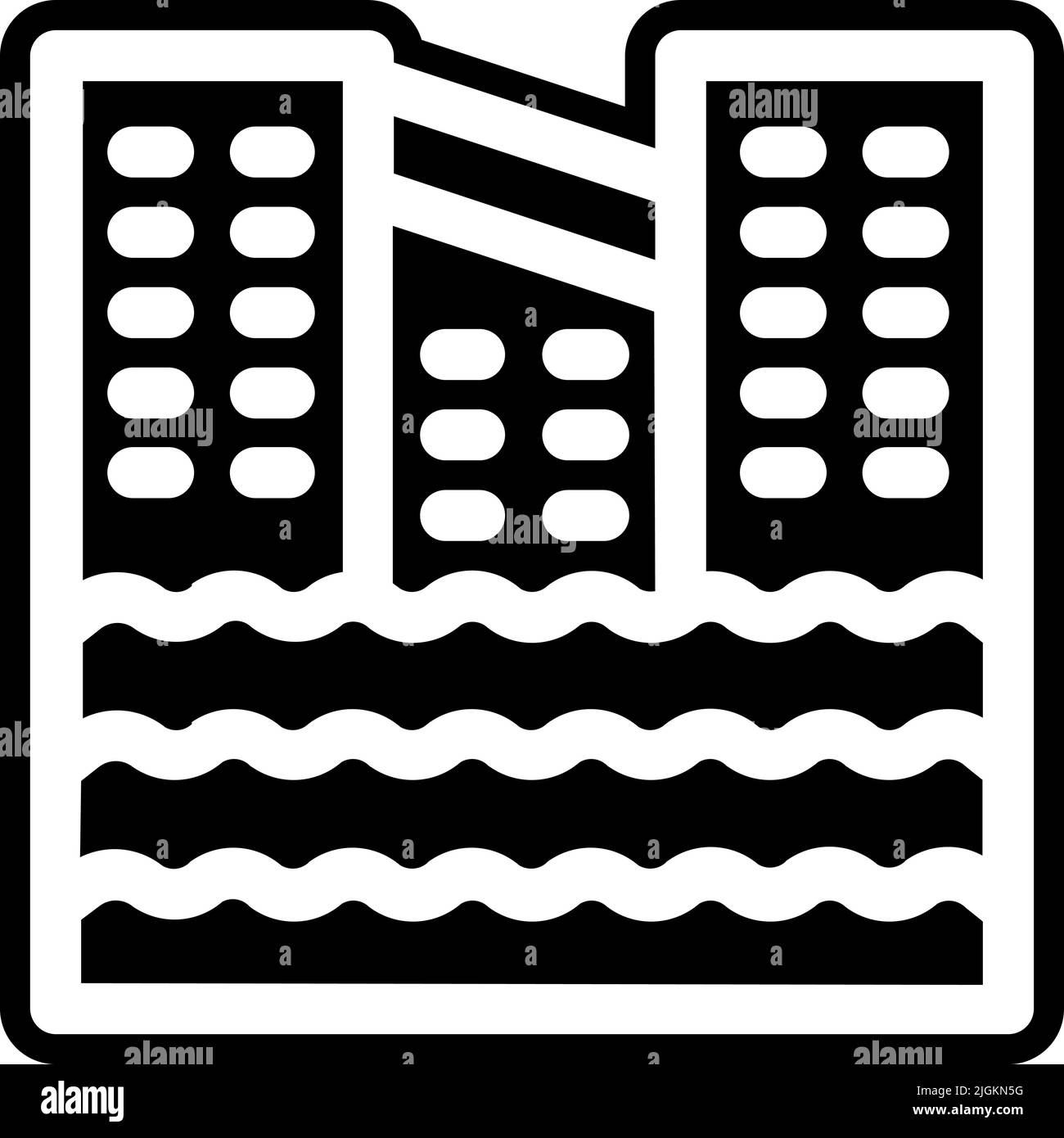 Water line flood house Stock Vector Images - Alamy