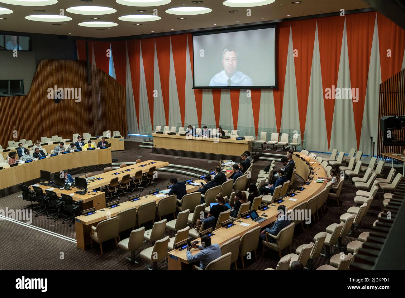 New York, NY - July 11, 2022: Ambassador Dmitry Polyanskiy presides ...