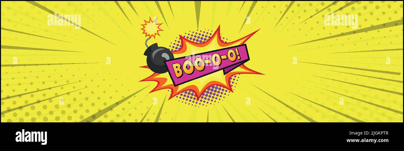Comic lettering BOO-O-O on white background - Vector illustration Stock ...