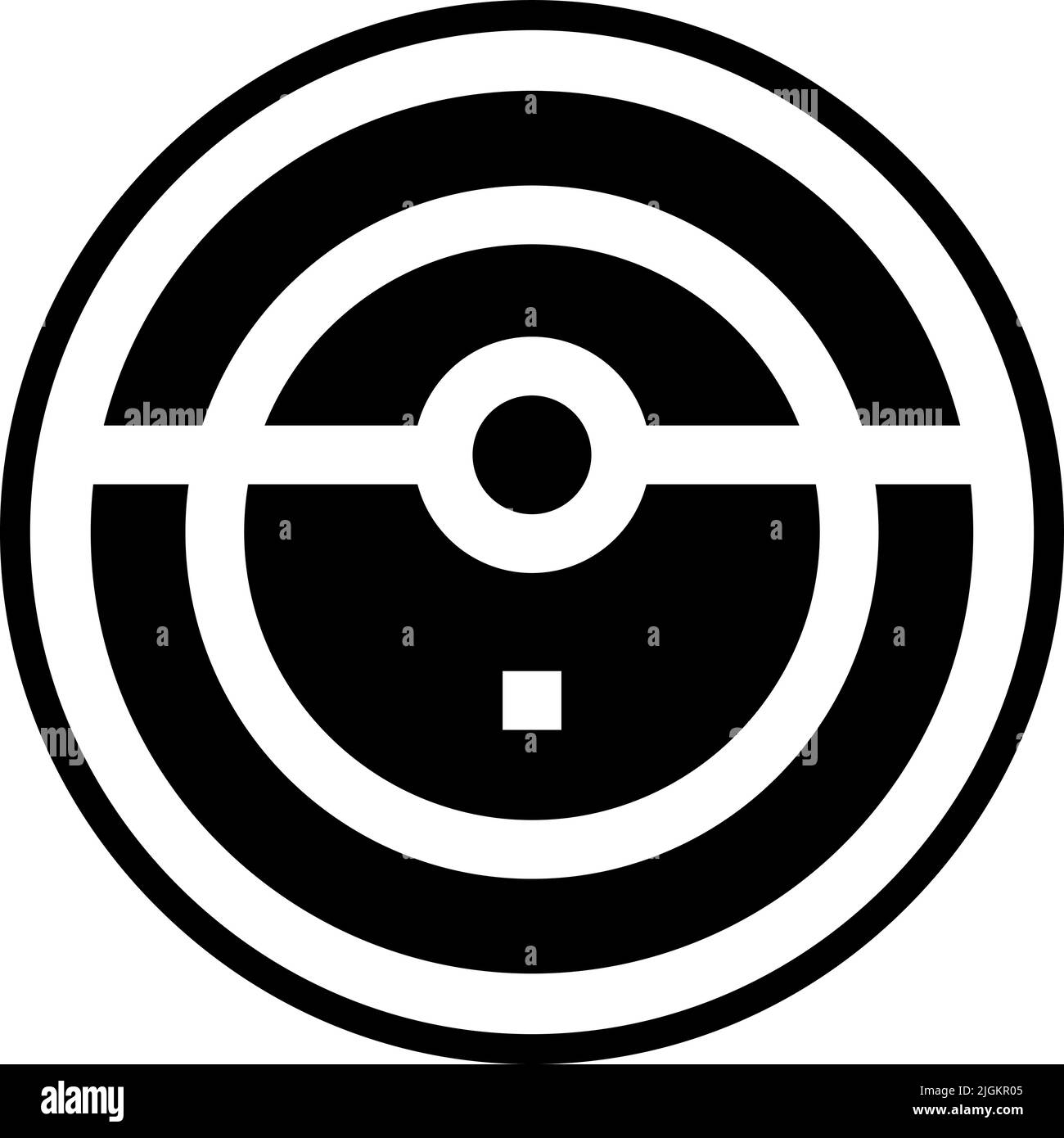 Black icon robot vacuum Stock Vector Images - Alamy