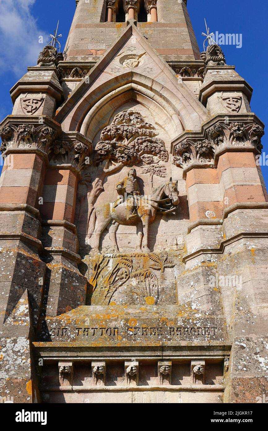 Sir Tatton Sykes Monument built in 1865 at Sledmere in the East Ridings ...