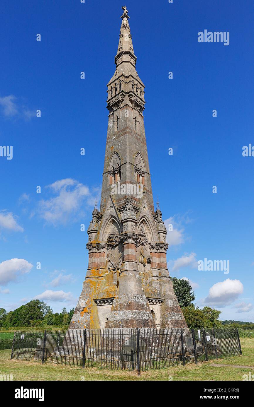 Sir Tatton Sykes Monument built in 1865 at Sledmere in the East Ridings ...