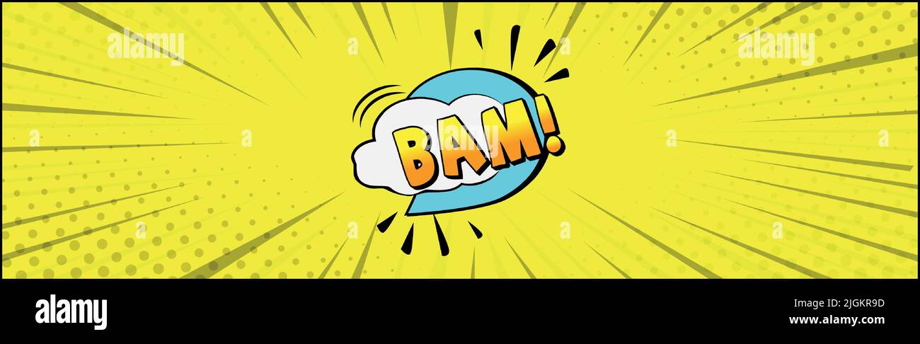 Comic lettering BAM on white background - Vector illustration Stock ...