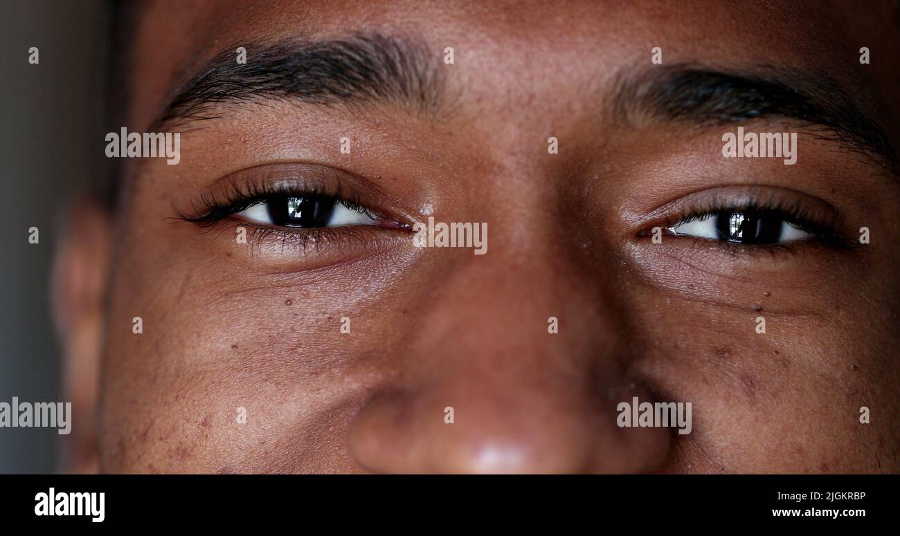 Smiling black man lips close hi-res stock photography and images - Alamy