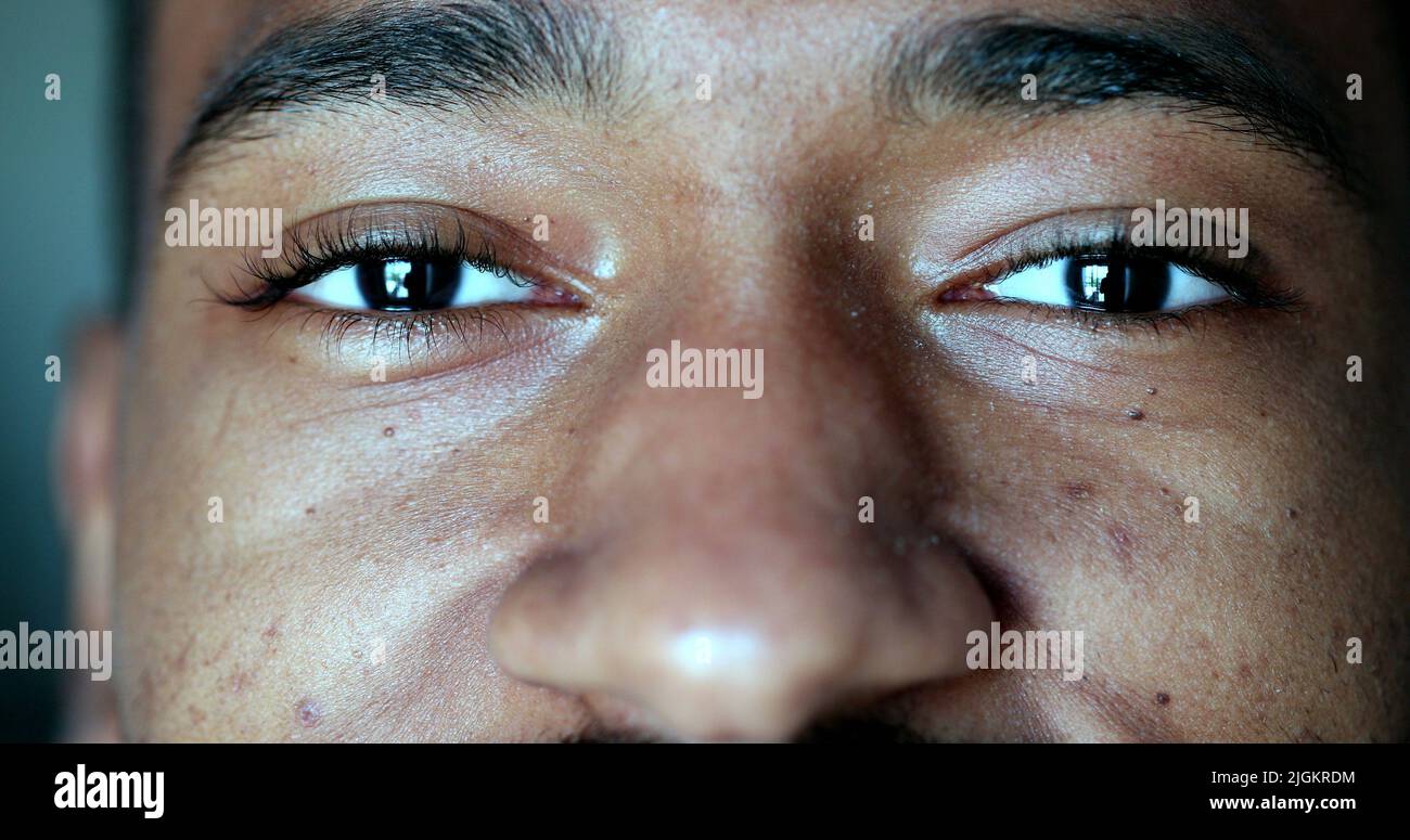 Eye closeup macro african american man hi-res stock photography and ...