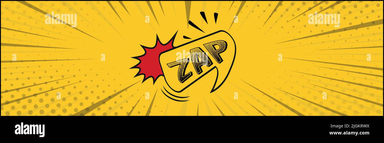 Comic lettering ZAP on white background - Vector illustration Stock ...