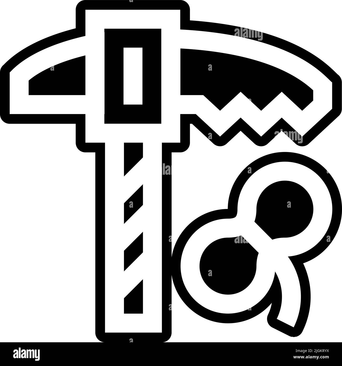 Hiking axe icon simple Black and White Stock Photos & Images - Alamy