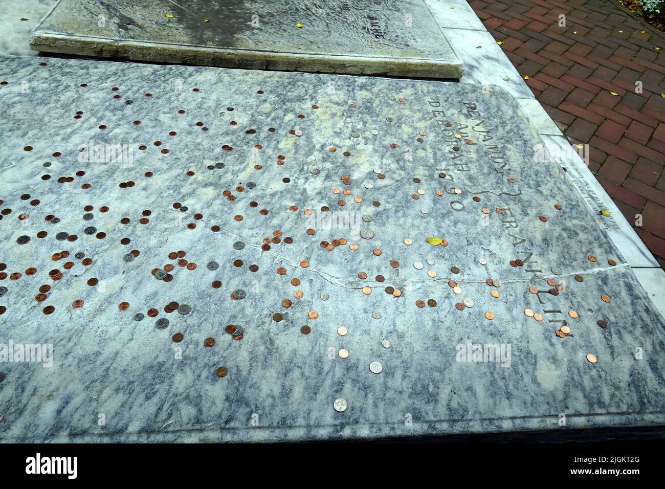 Benjamin Franklin grave, Philadelphia, Pennsylvania, USA, North America ...