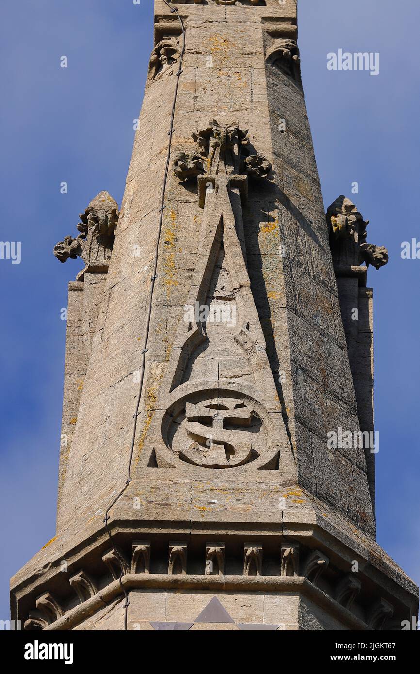 Sir Tatton Sykes Monument built in 1865 at Sledmere in the East Ridings ...
