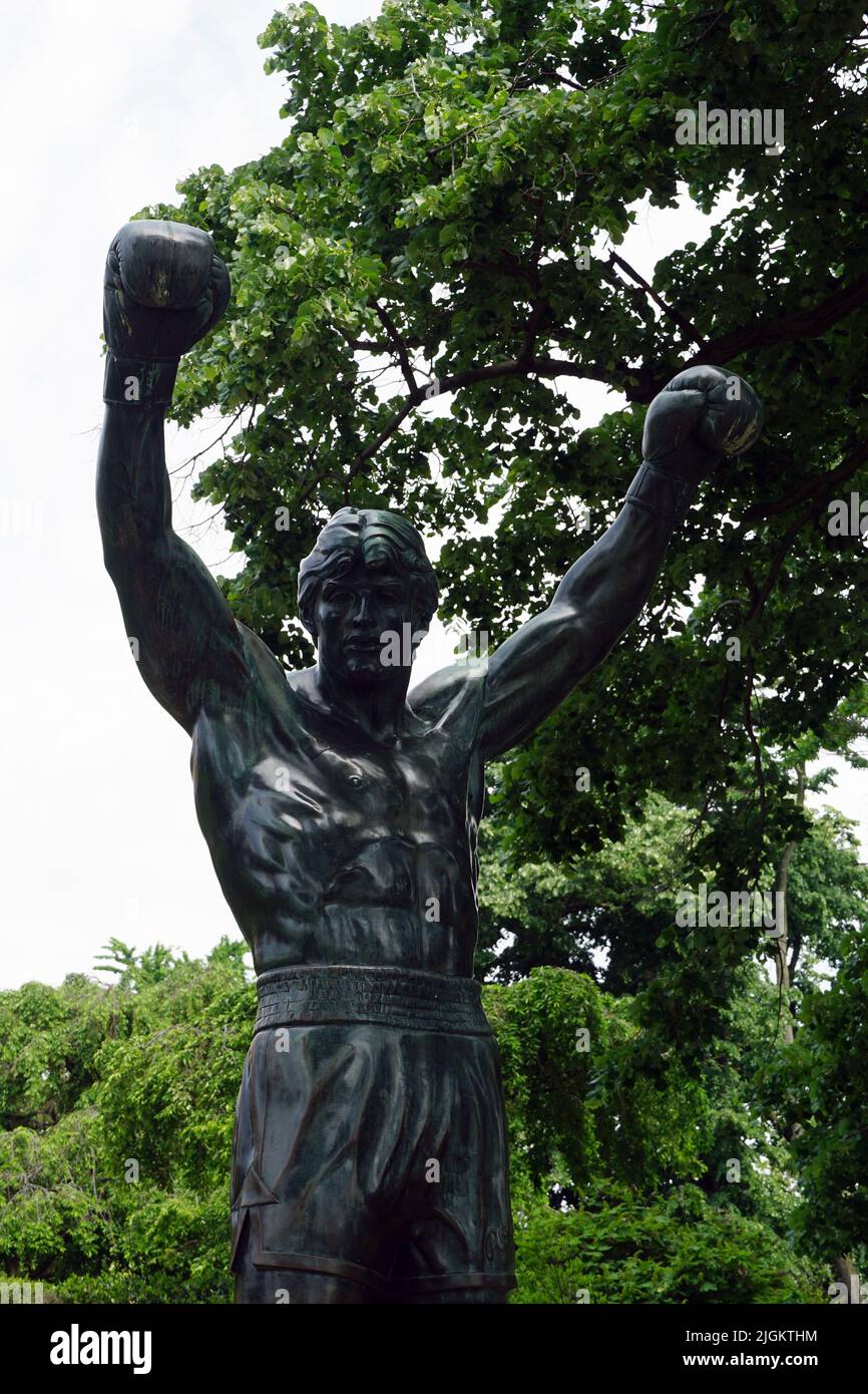 Bronze Rocky statue (Sylvester Stallone), Philadelphia, Pennsylvania ...