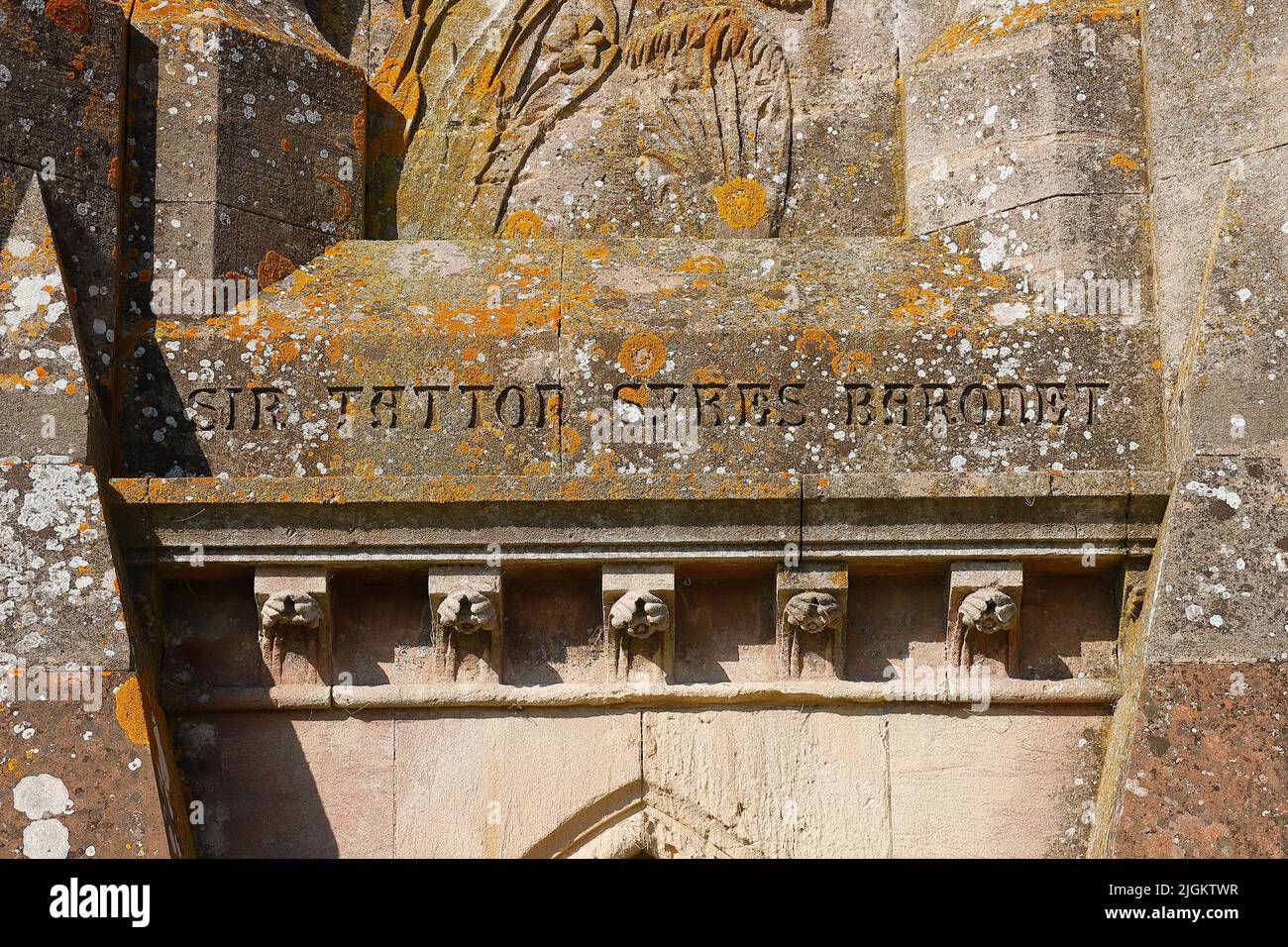 Sir Tatton Sykes Monument built in 1865 at Sledmere in the East Ridings ...