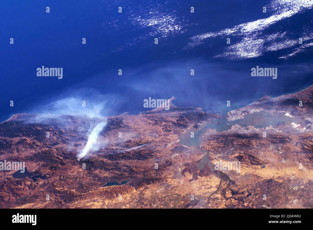 Fires, flattering fires from space. Elements of this image furnished by ...