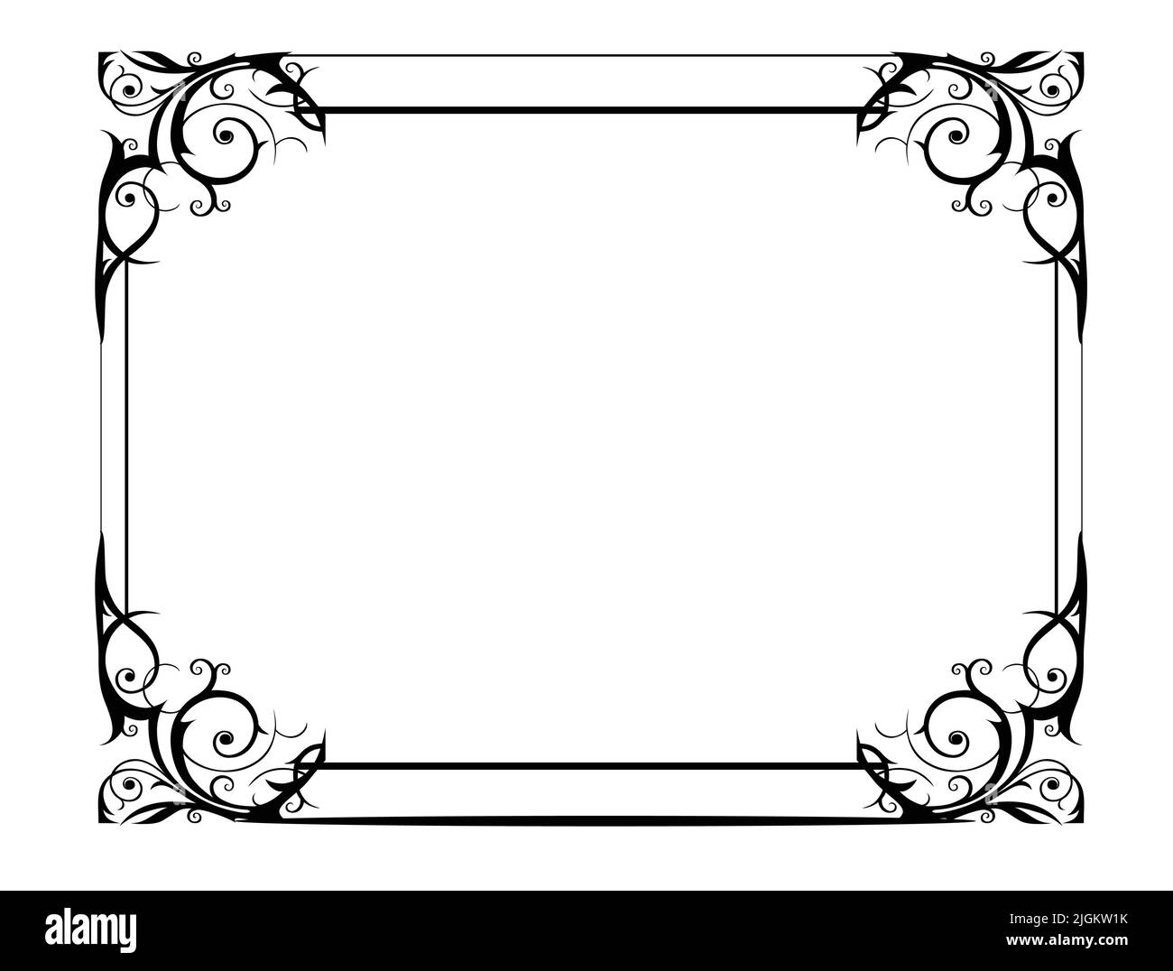 Black fantasy frame Stock Vector Image & Art - Alamy