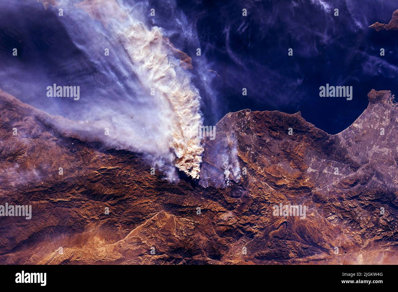 Fires, flattering fires from space. Elements of this image furnished by ...